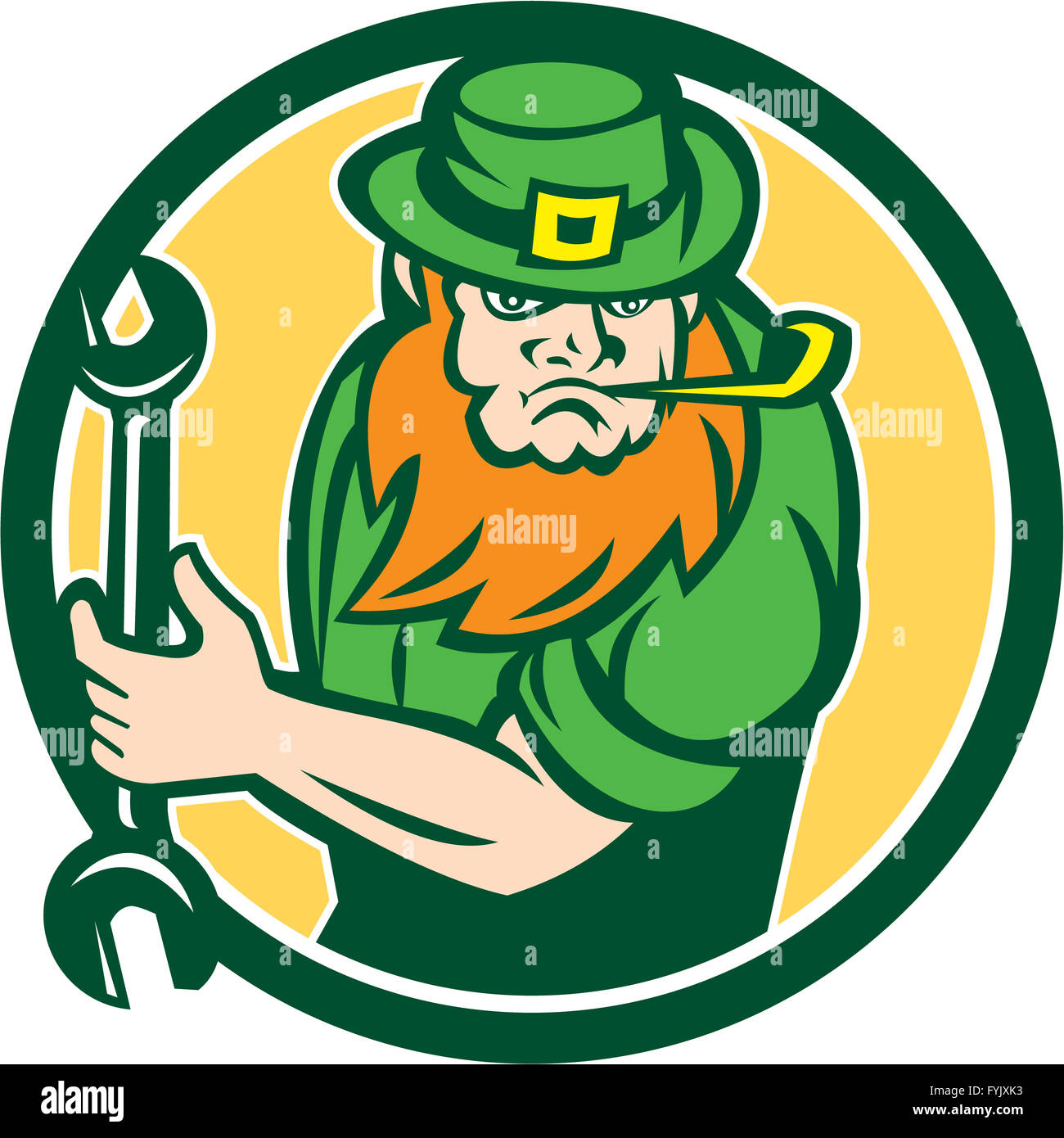 Mechanic holding spanner wrench circle hi-res stock photography and ...