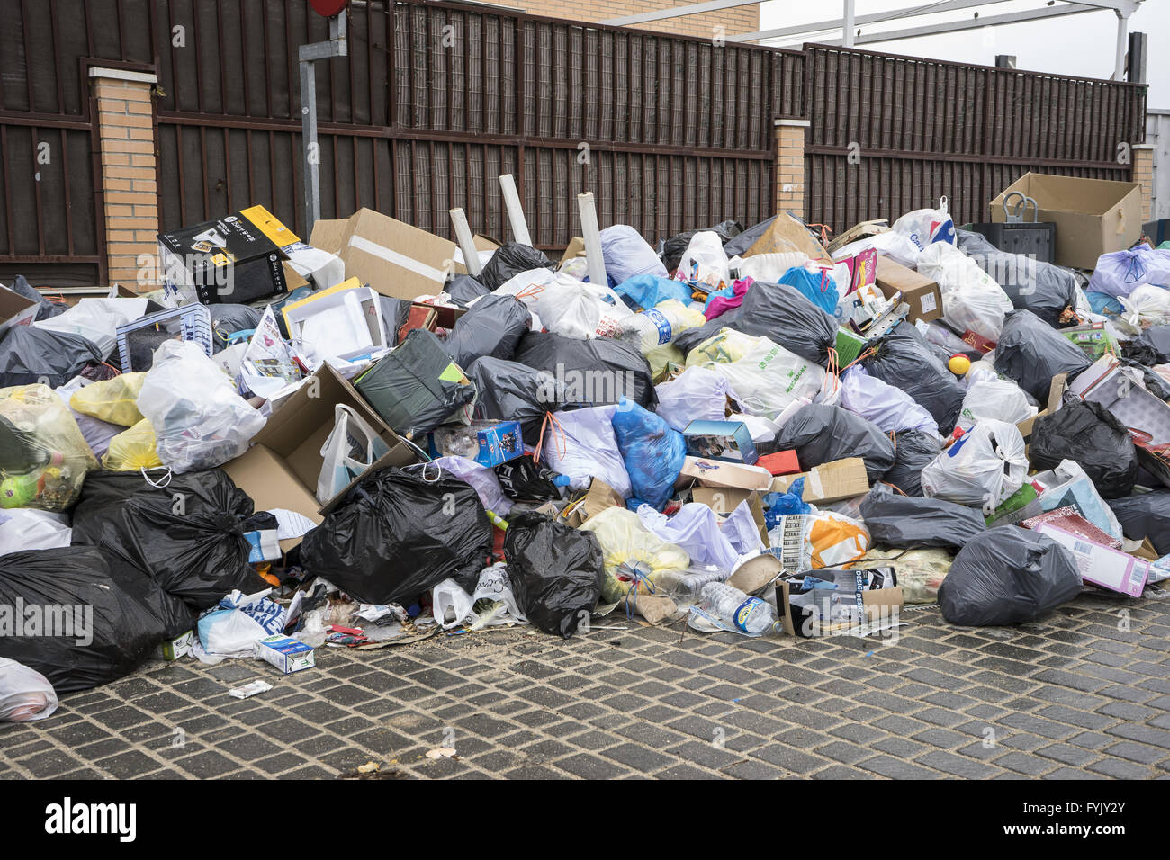 pollution, strike by municipal waste collection Stock Photo - Alamy