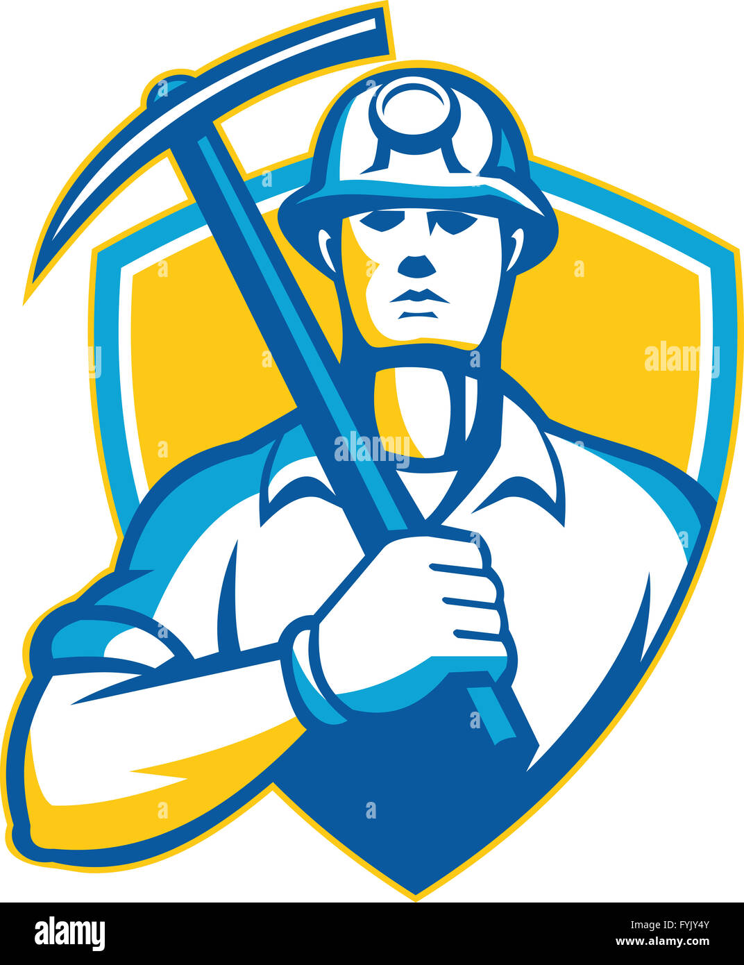 Coal miner pick ax shield hi-res stock photography and images - Alamy