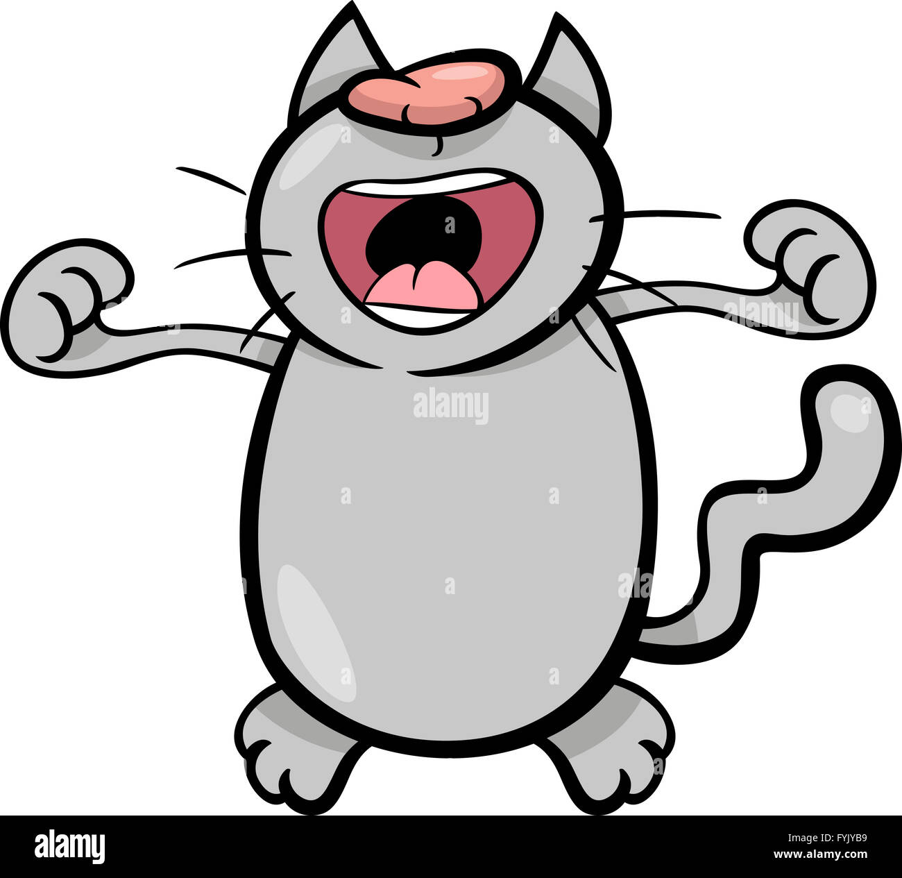 wake up cat cartoon Stock Photo - Alamy