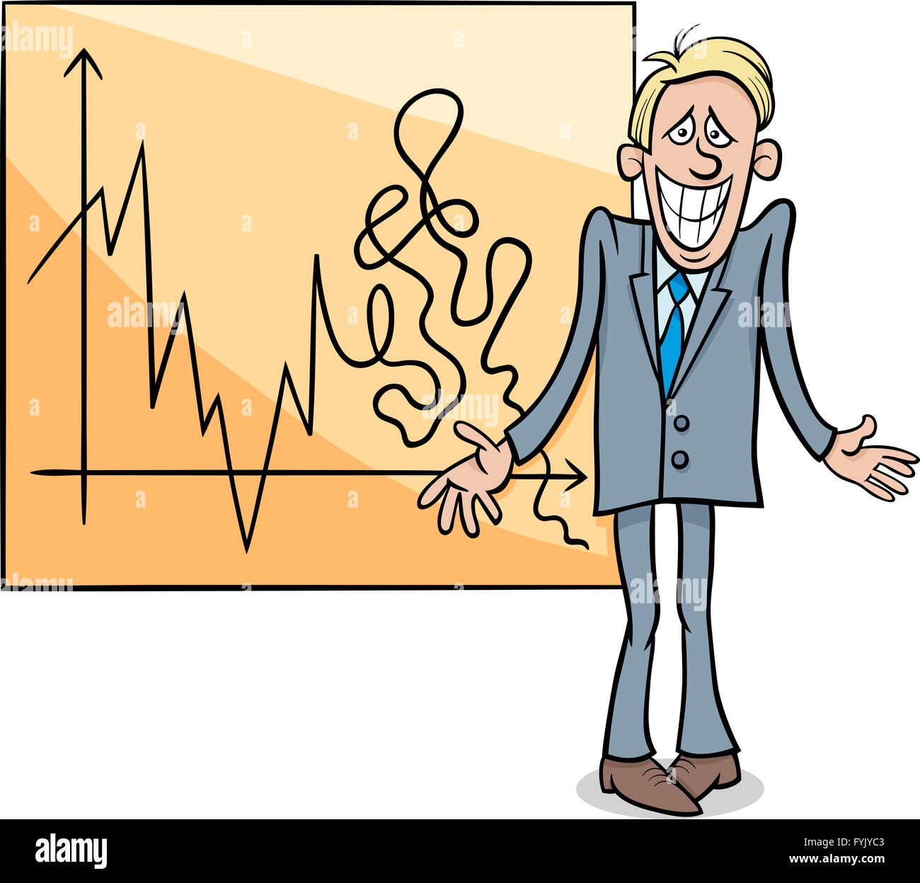 economic crisis cartoon illustration Stock Photo - Alamy
