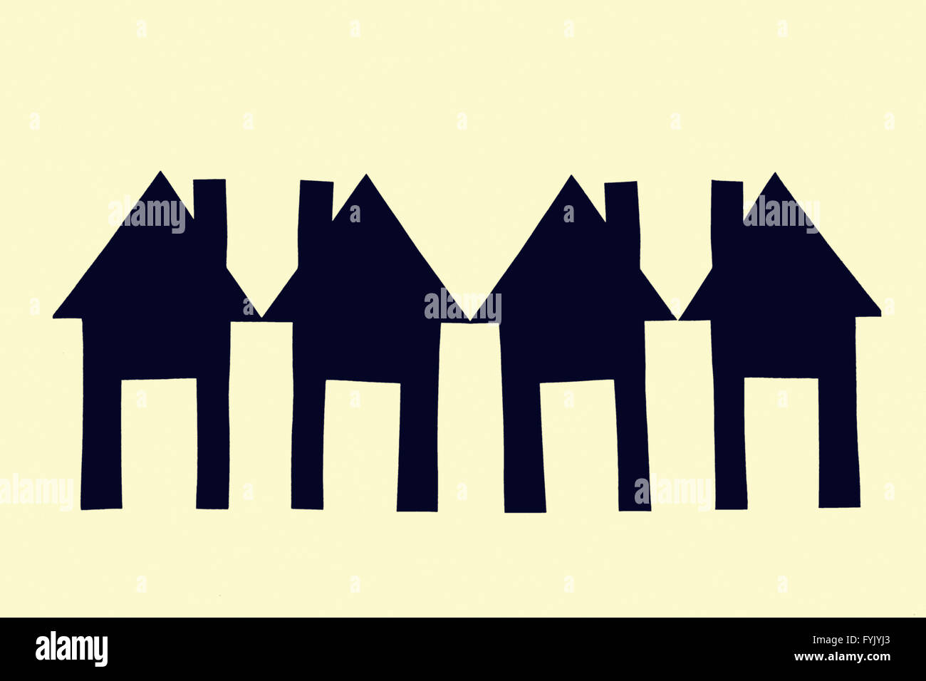 Selective focus paper houses hi-res stock photography and images - Alamy