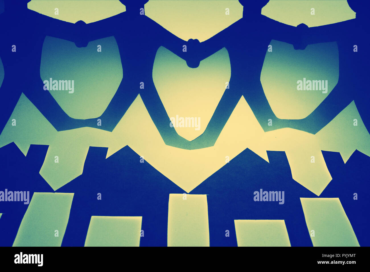 Paper Men Chain Stock Photo - Alamy