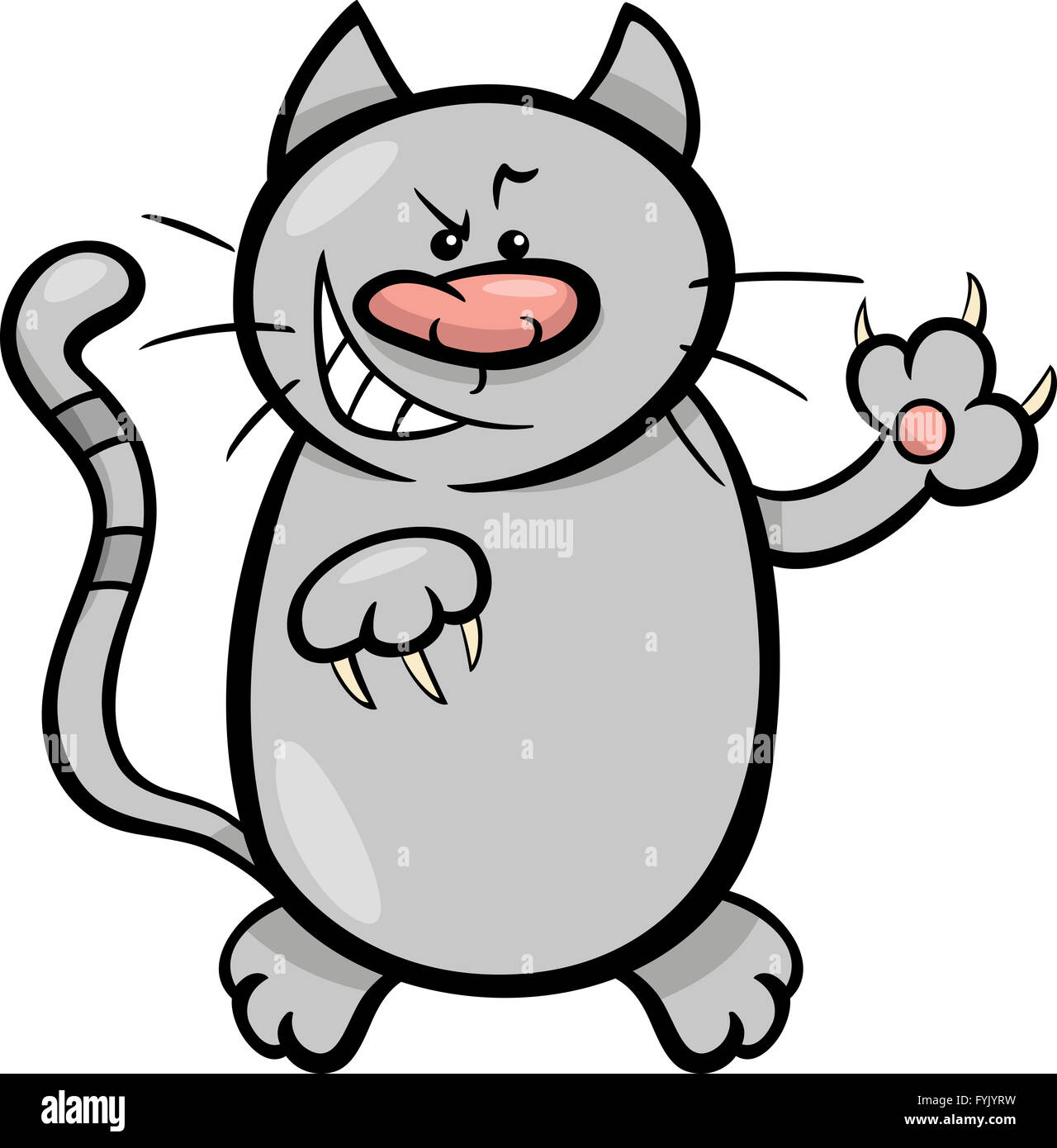 Cat claws cartoon illustration hi-res stock photography and images - Alamy