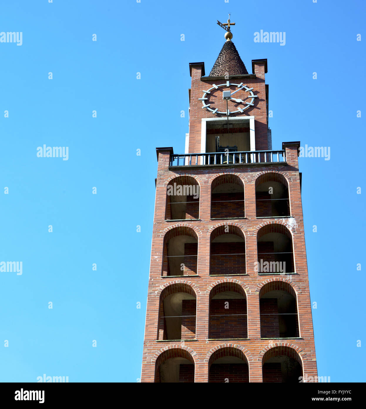 in castellanza abstract and church tower bell sunny day Stock Photo - Alamy