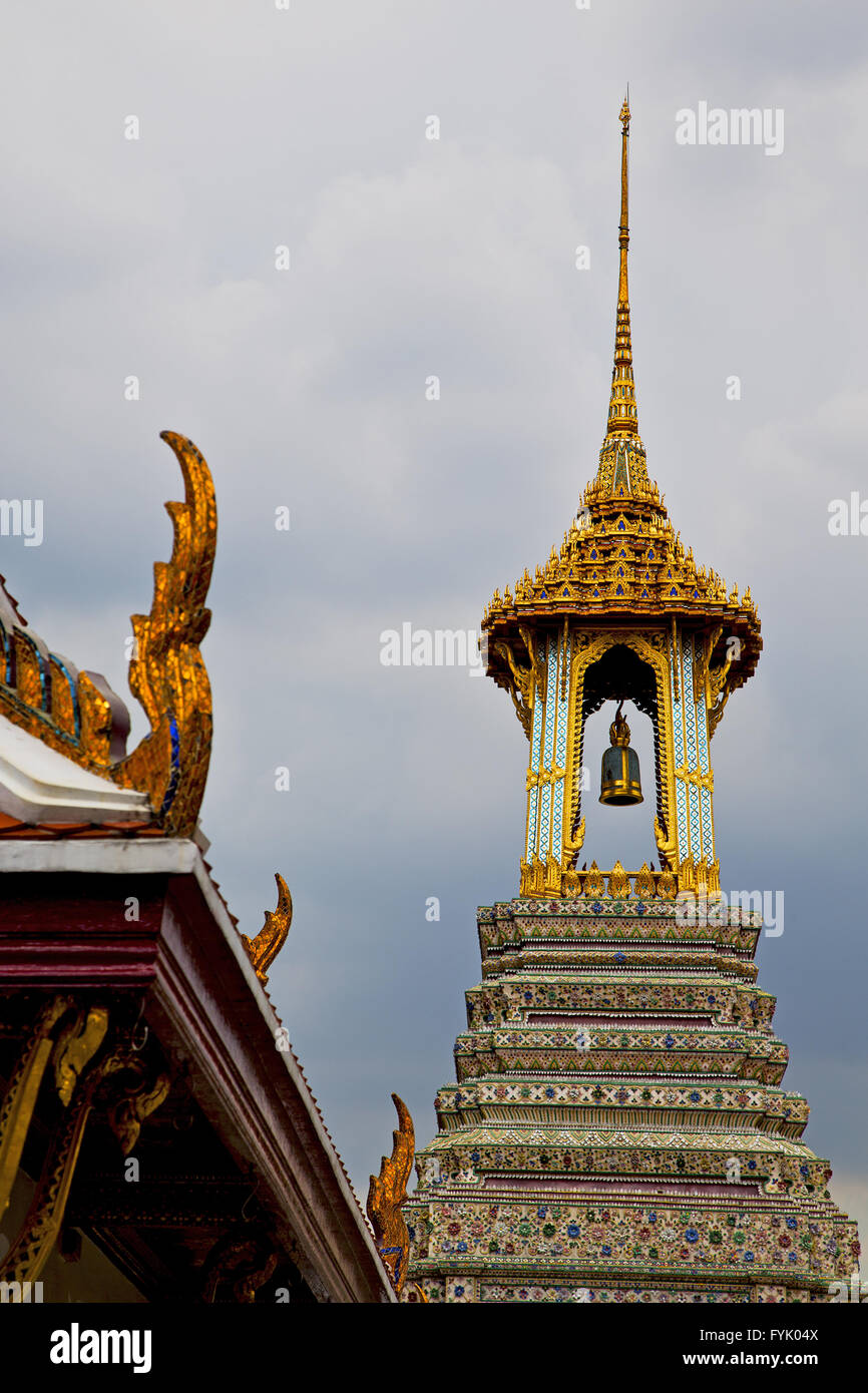 thailand asia in bangkok rain bell tower and colors religion Stock ...