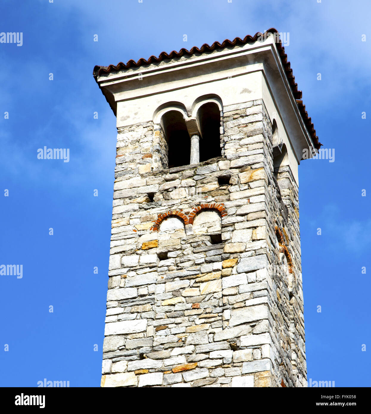 in varano borghi and church tower bell sunny day Stock Photo - Alamy