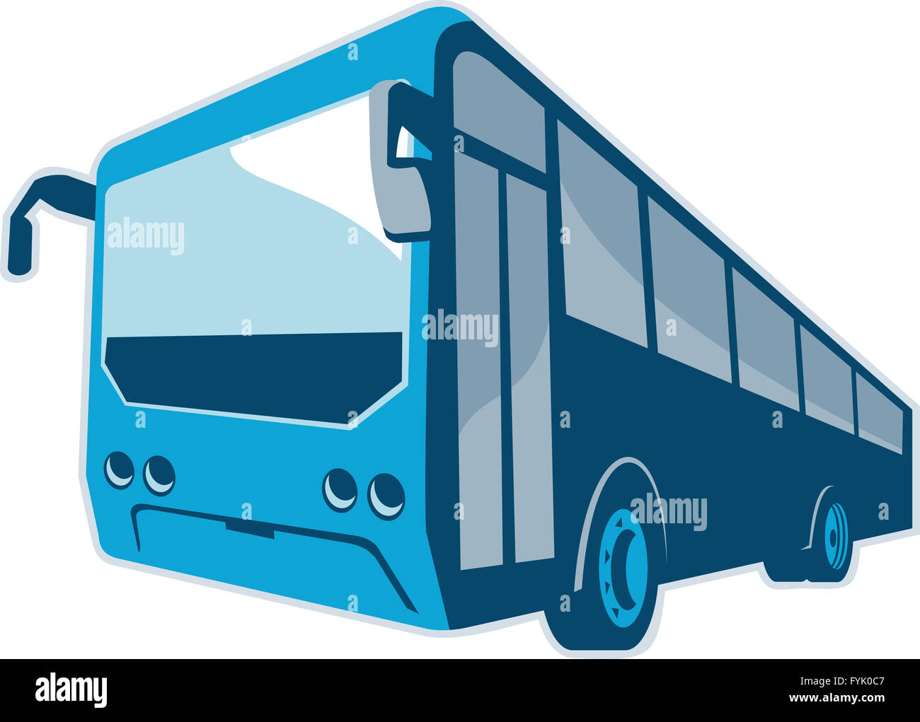 Tourist Shuttle Bus Coach Retro Stock Photo - Alamy