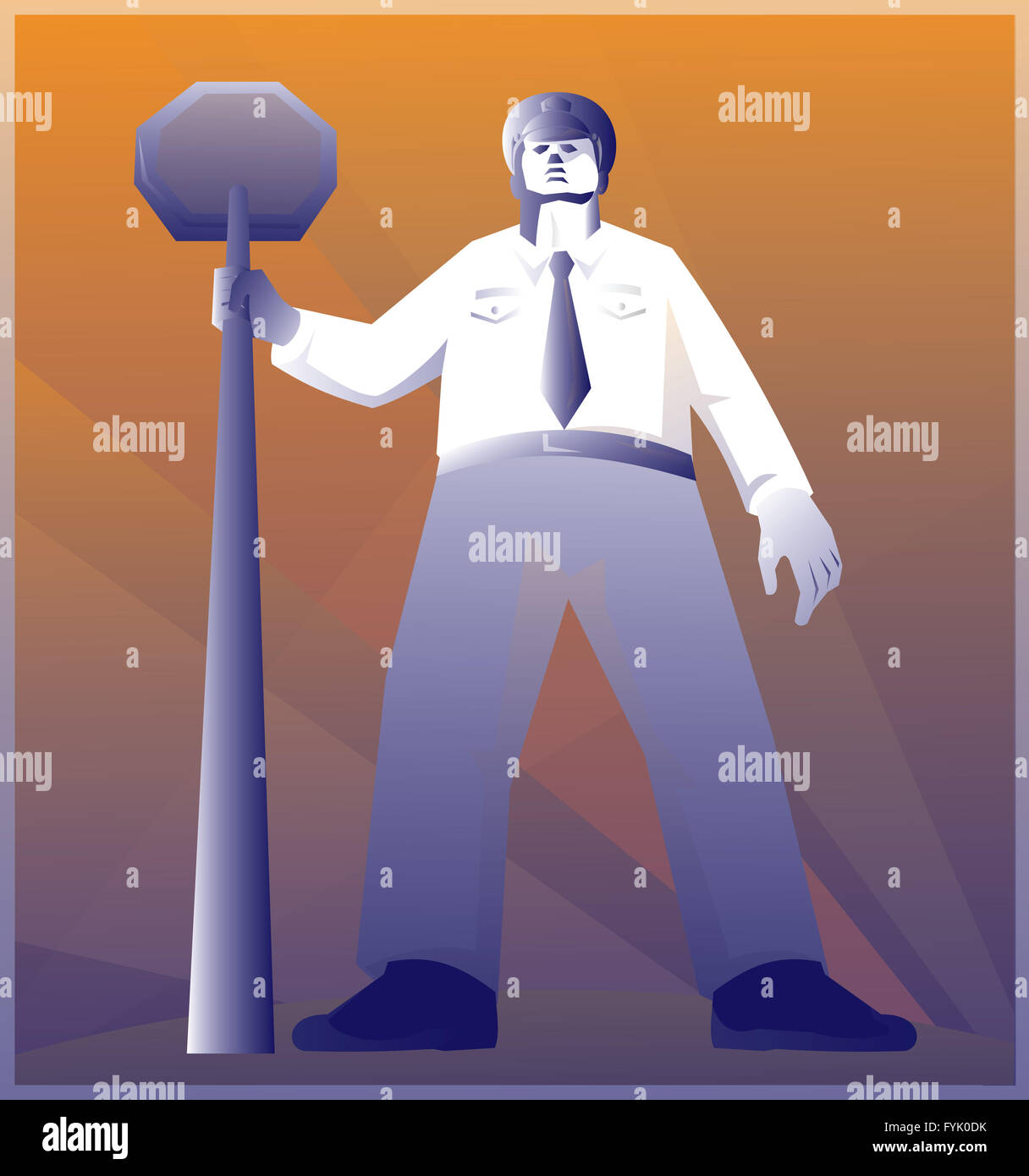 Police officer holding stop sign hi-res stock photography and images ...