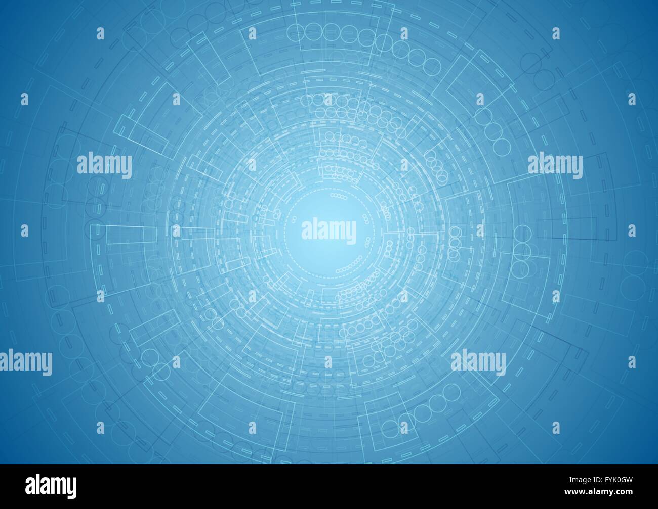 Abstract bright blue tech engineering background Stock Photo - Alamy