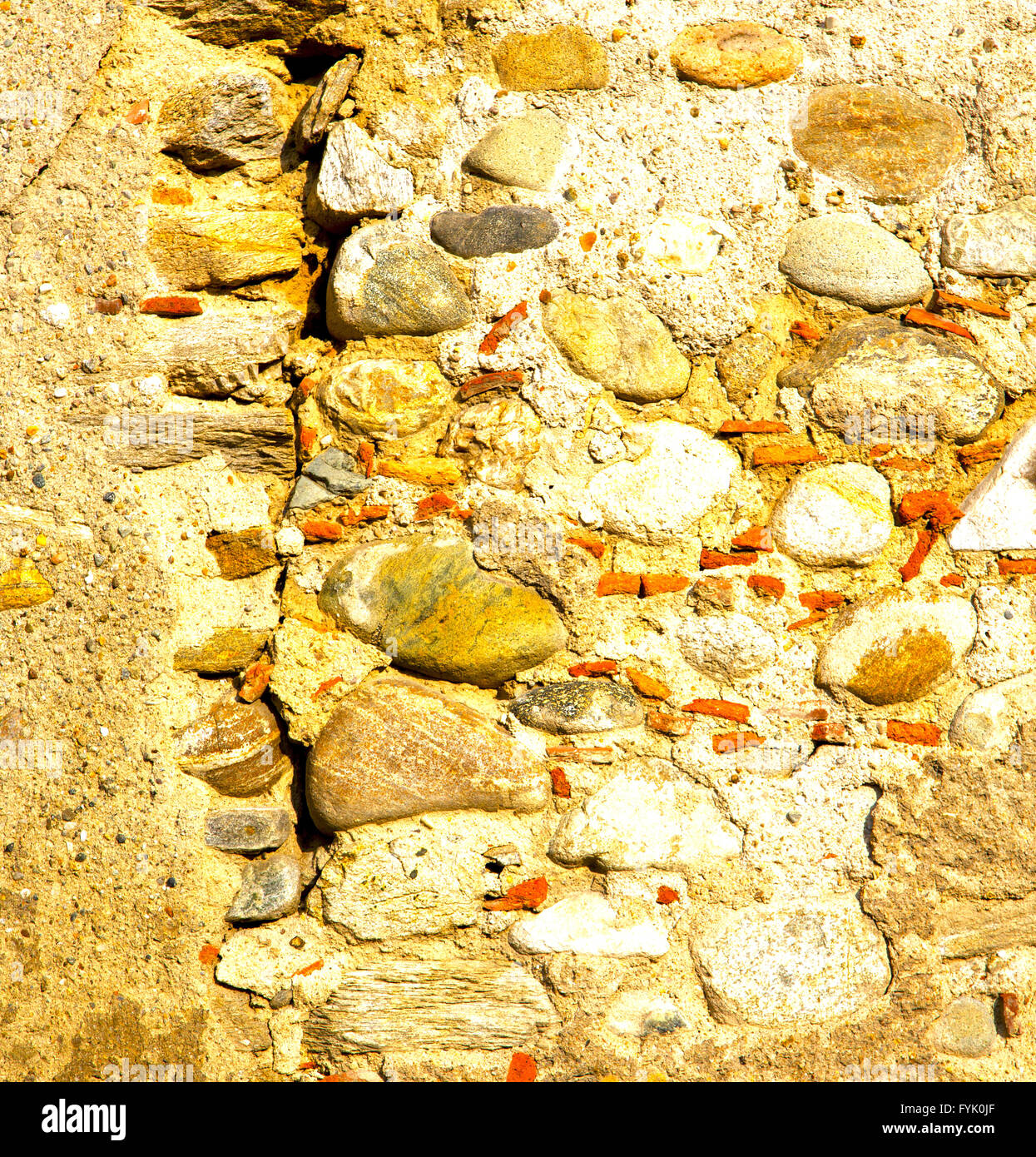 milan in italy old church concrete wall brick stone Stock Photo - Alamy