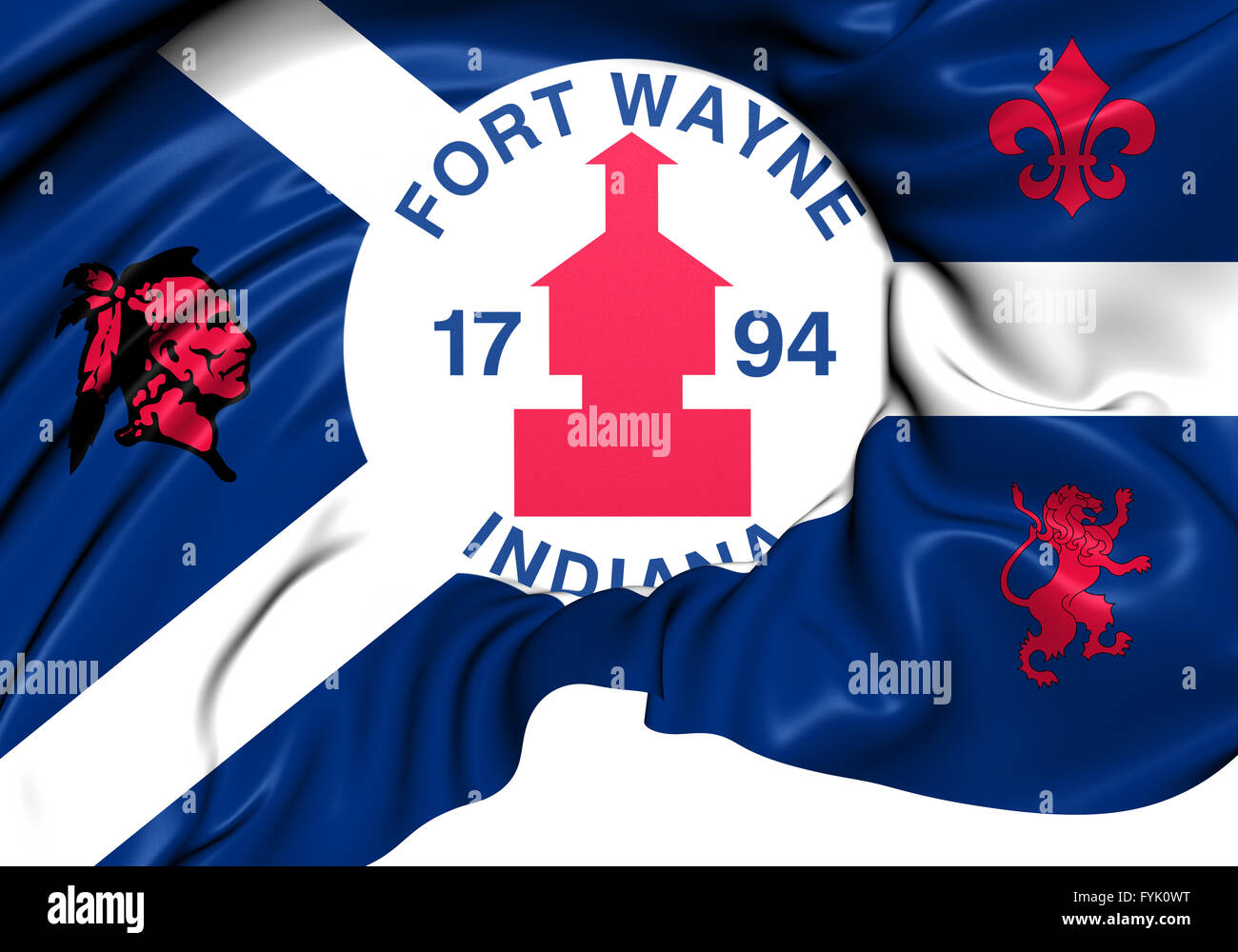 Wayne county flag hi-res stock photography and images - Alamy