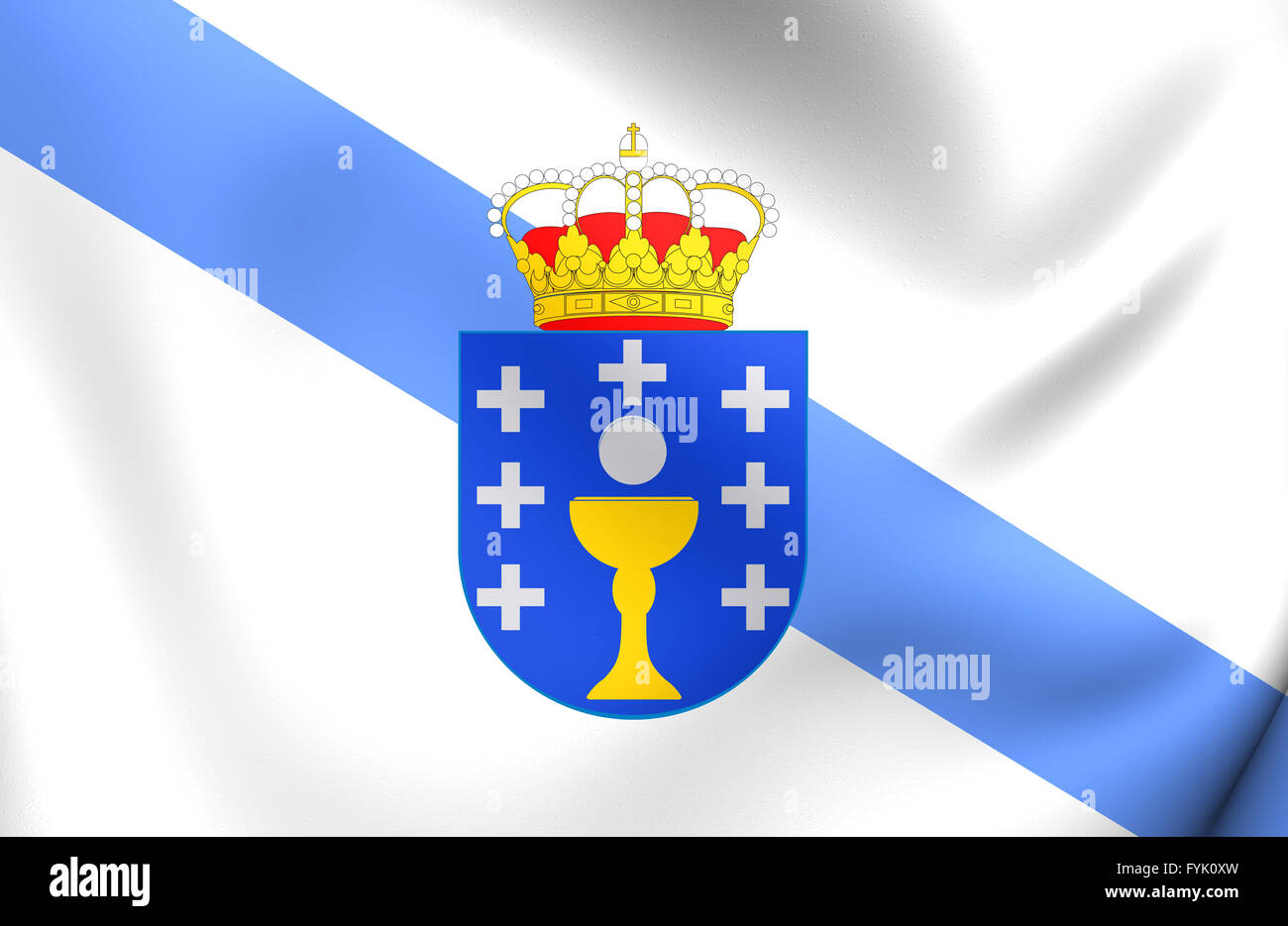 Flag of Galicia Stock Photo - Alamy