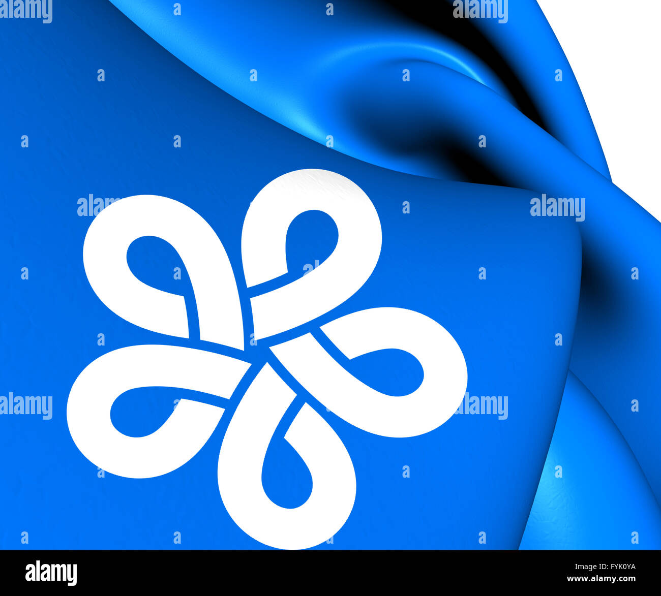 Flag of Fukuoka Prefecture Stock Photo - Alamy