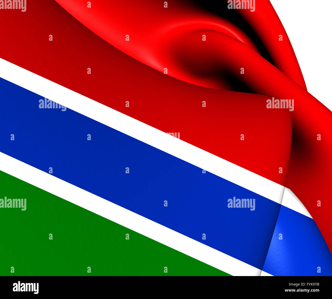 3d flag gambia close hi-res stock photography and images - Alamy