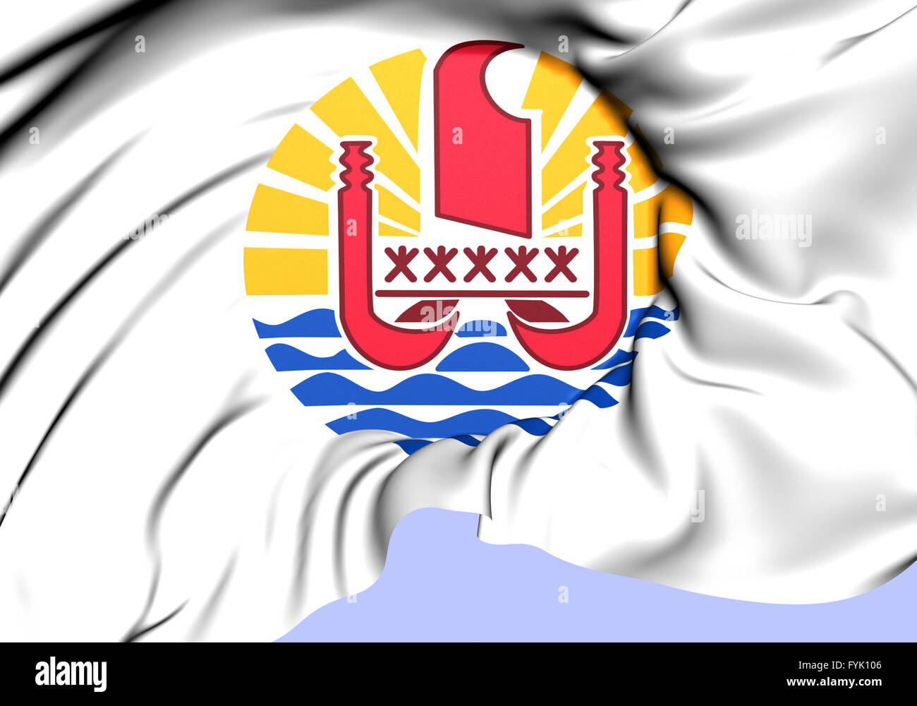 French Polynesia Coat of Arms. Close Up Stock Photo - Alamy