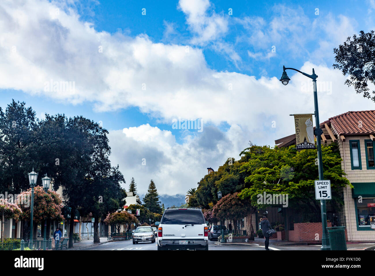 North Santa Cruz Avenue in Los Gatos California Stock Photo - Alamy