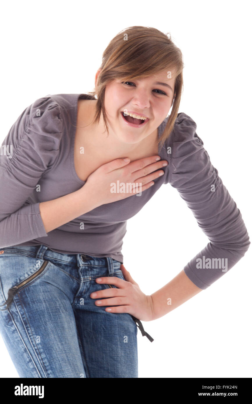 Happy smiling teen Stock Photo - Alamy