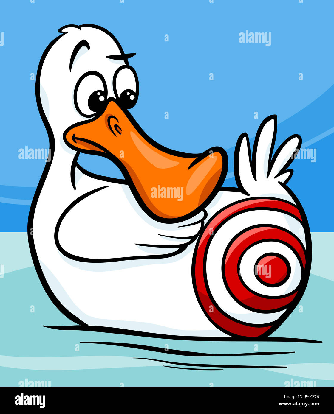 sitting duck saying cartoon illustration Stock Photo - Alamy