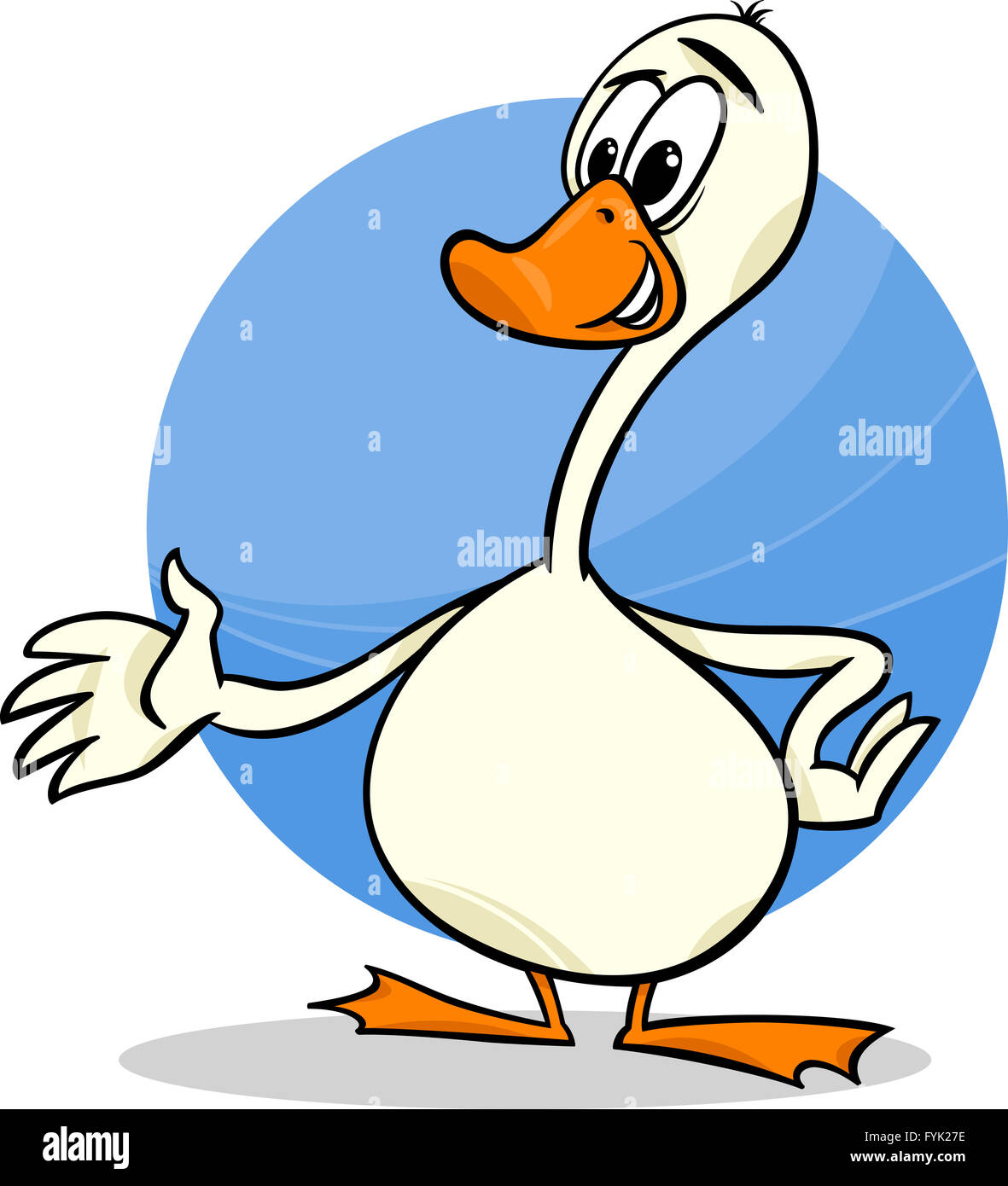 goose farm bird cartoon illustration Stock Photo - Alamy