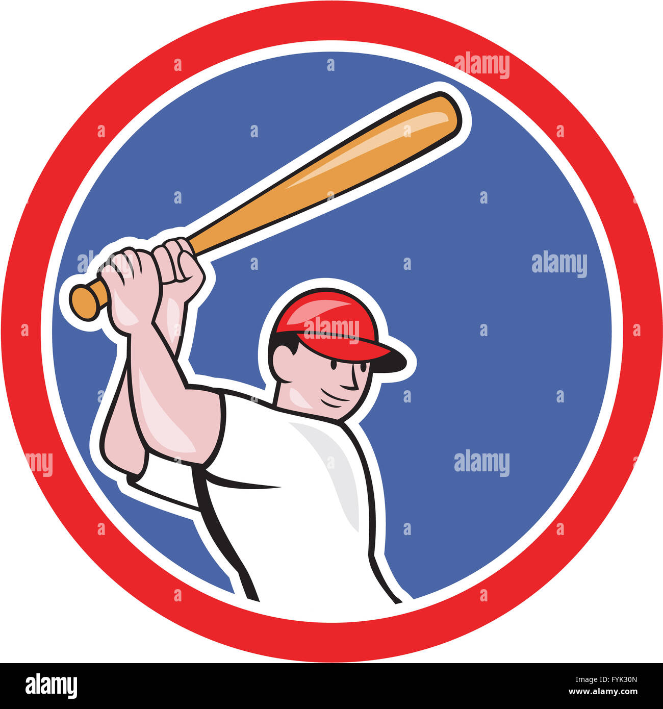 Baseball Player Batting Circle Cartoon Stock Photo - Alamy