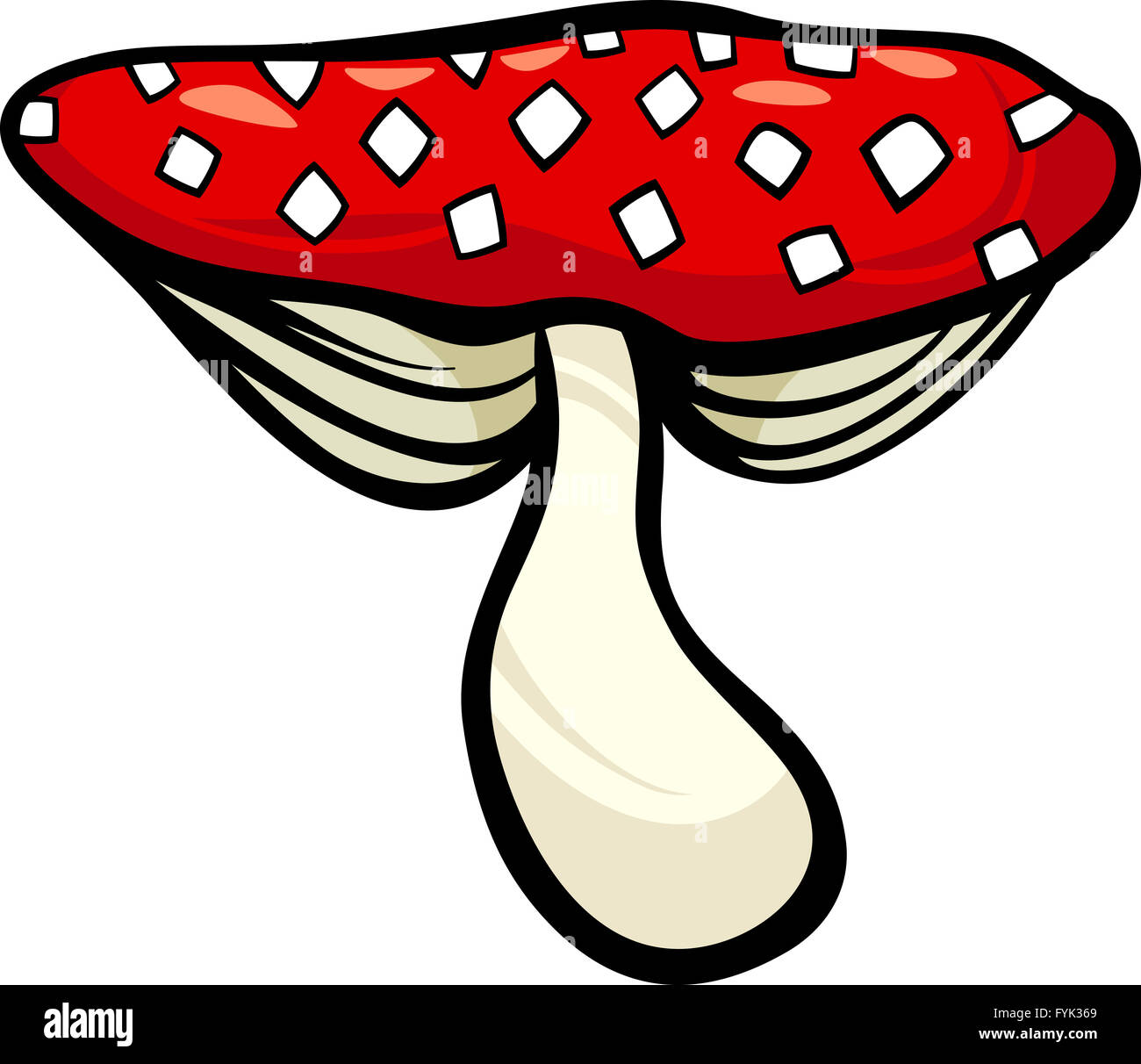 toadstool fungus cartoon illustration Stock Photo - Alamy