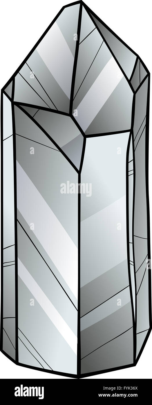 quartz or crystal cartoon illustration Stock Photo - Alamy