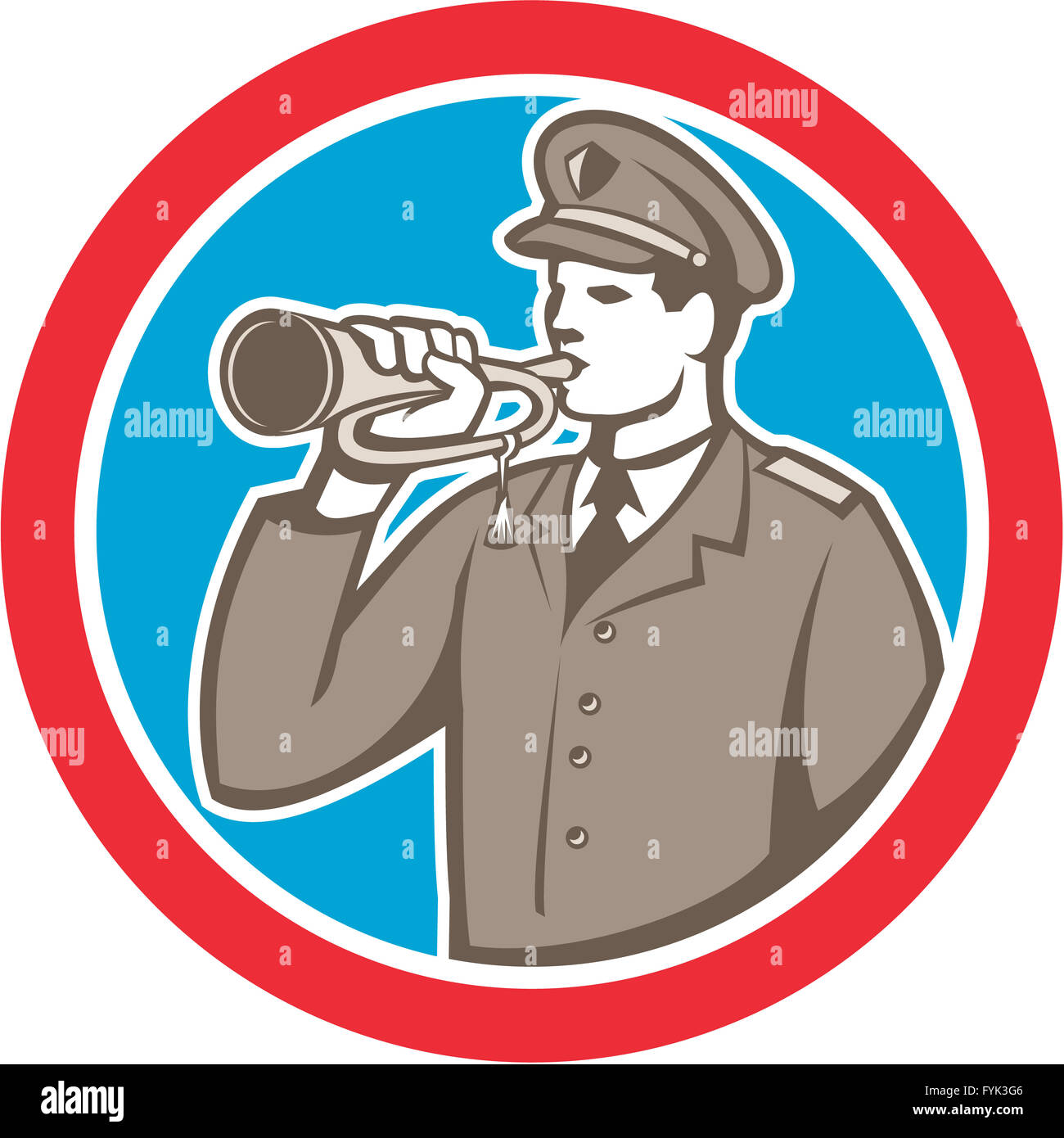 Blowing bugle hi-res stock photography and images - Alamy