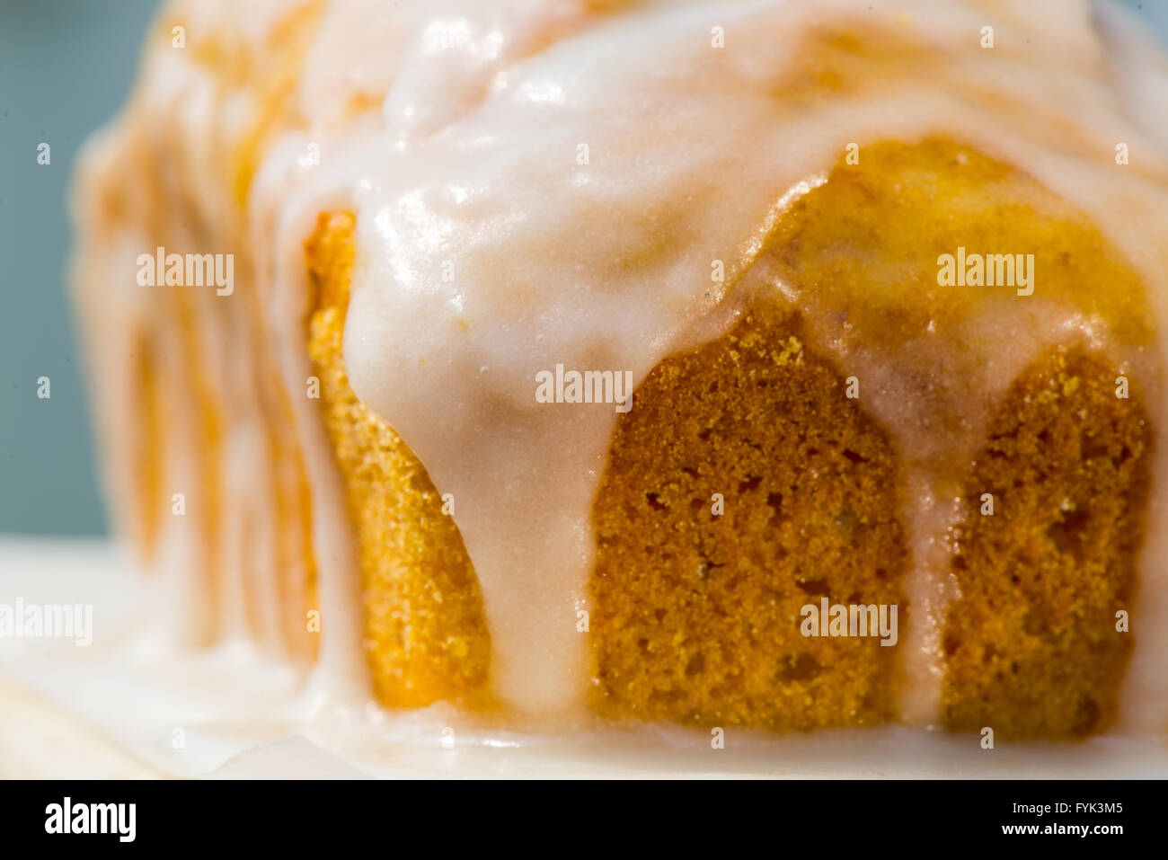 Glazed Pullman Sponge Cake Stock Photo - Alamy
