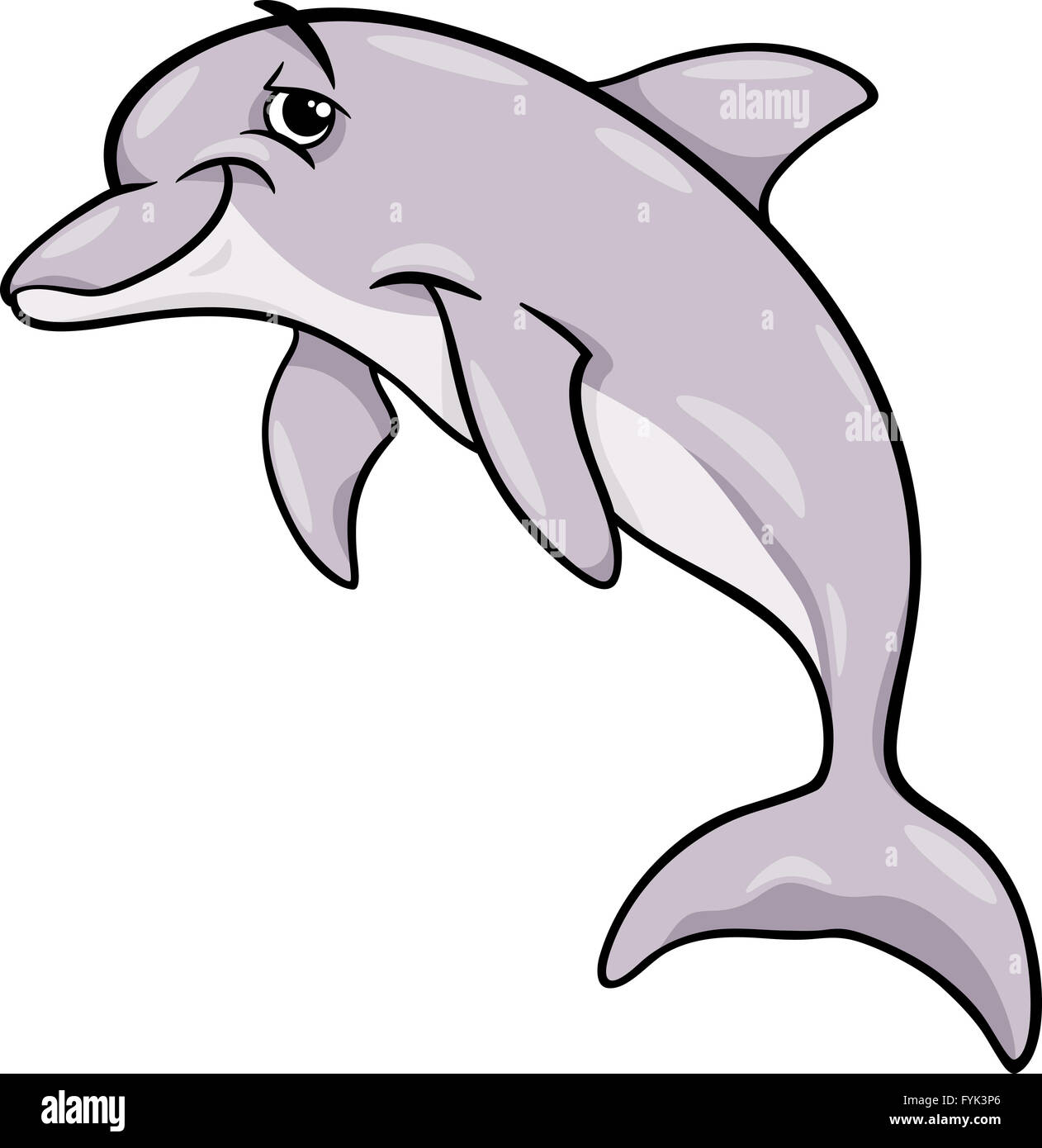 dolphin animal cartoon illustration Stock Photo - Alamy