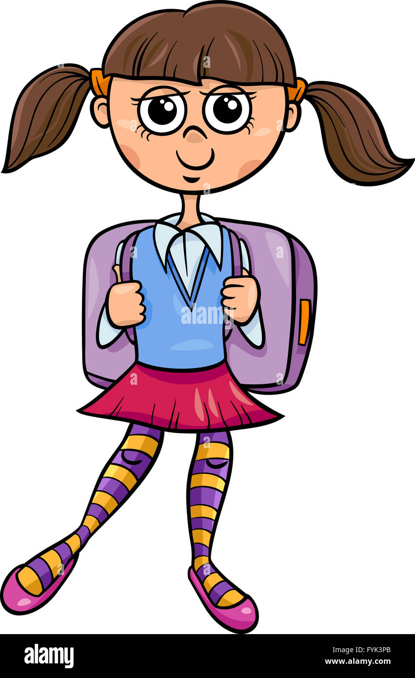 Cartoon Illustration Primary School Student High Resolution Stock ...