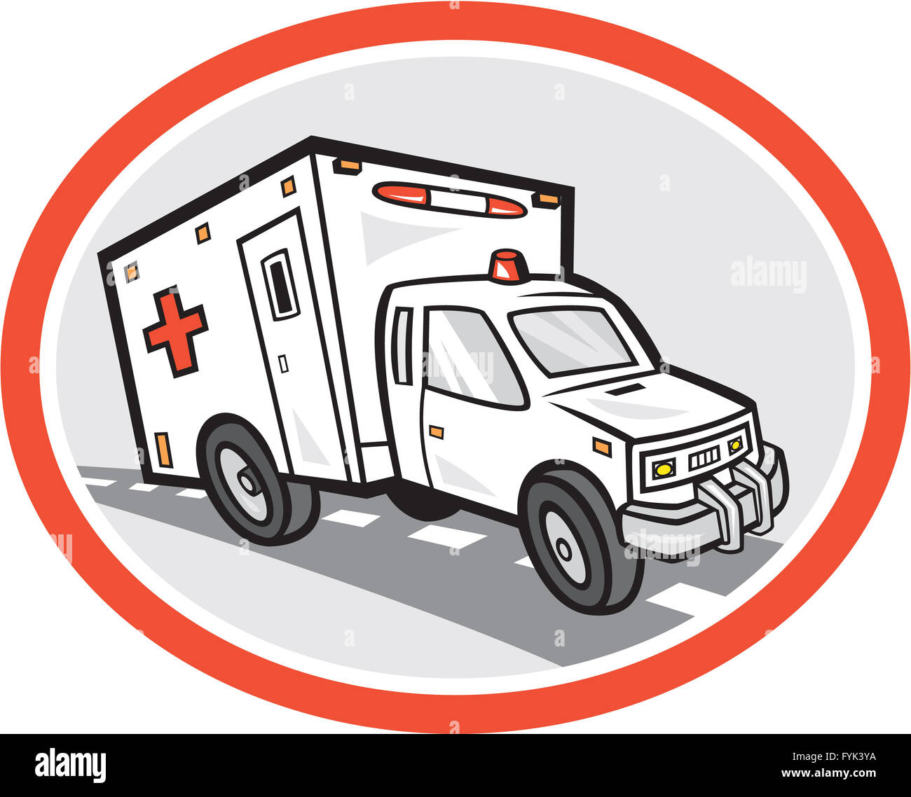 Ambulance Emergency Vehicle Cartoon Stock Photo - Alamy