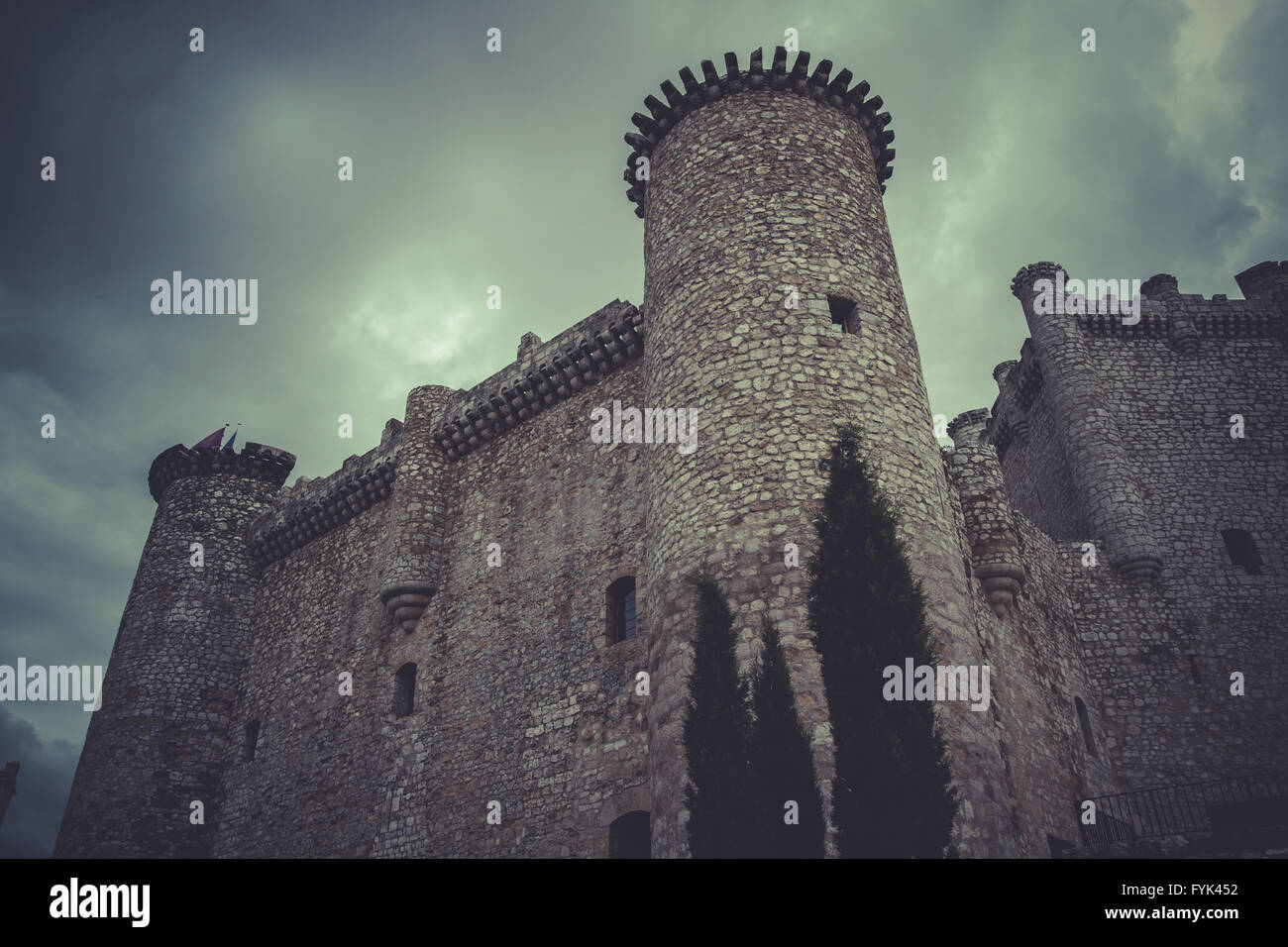Medieval castle, spain architecture Stock Photo - Alamy