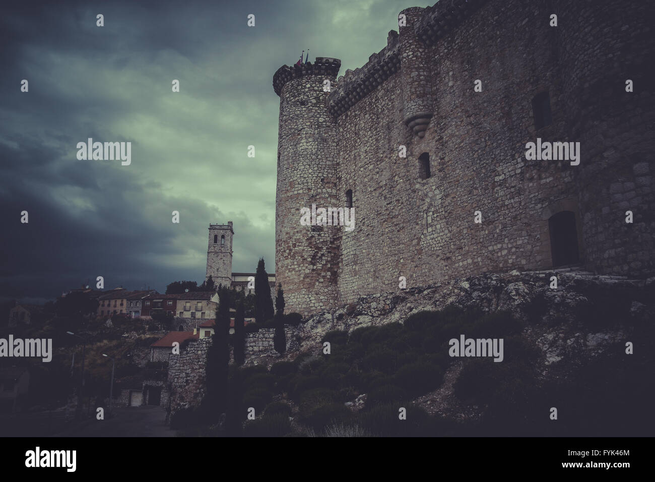 Stronghold, Medieval castle, spain architecture Stock Photo - Alamy