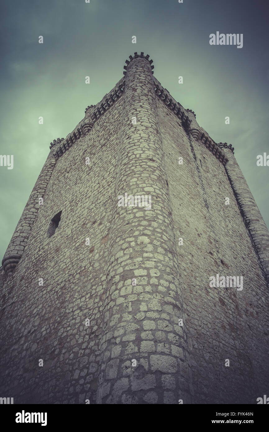 Medieval stone castle, spain architecture Stock Photo - Alamy