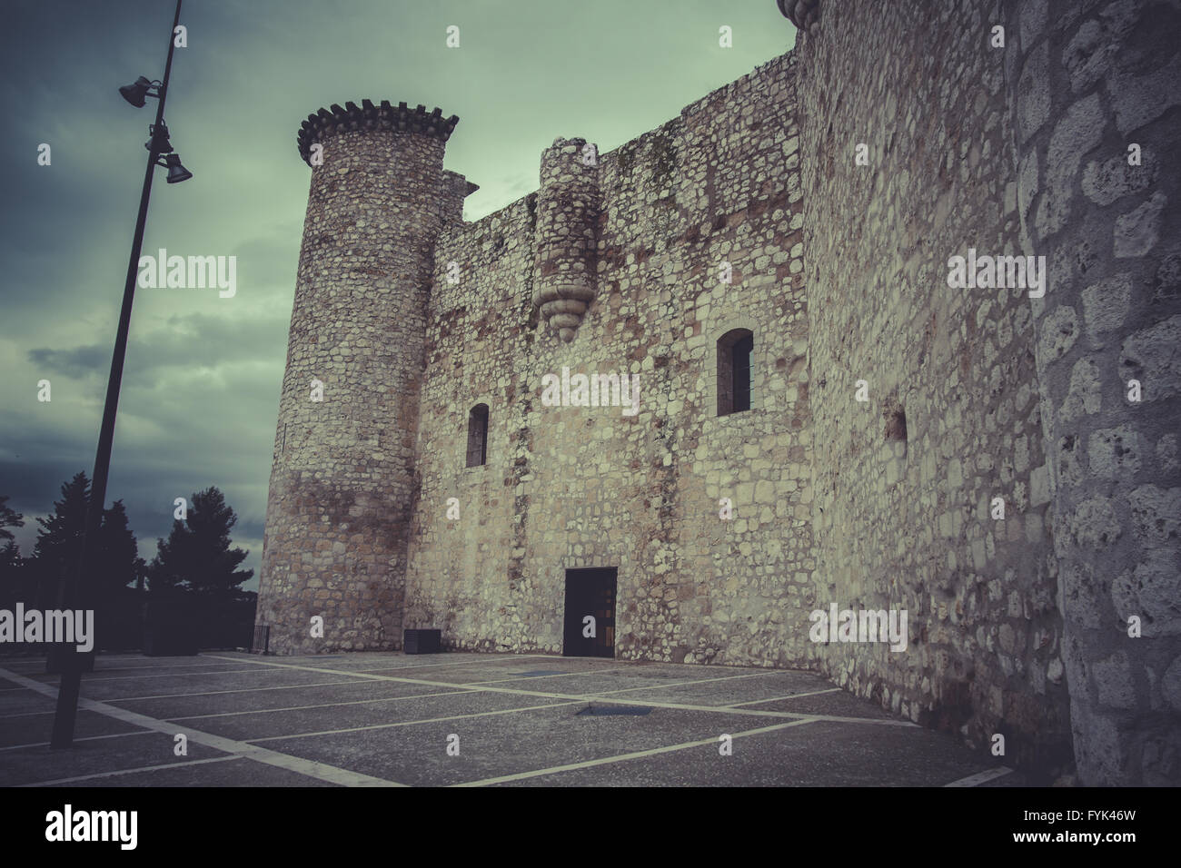 Medieval castle, spain architecture Stock Photo - Alamy