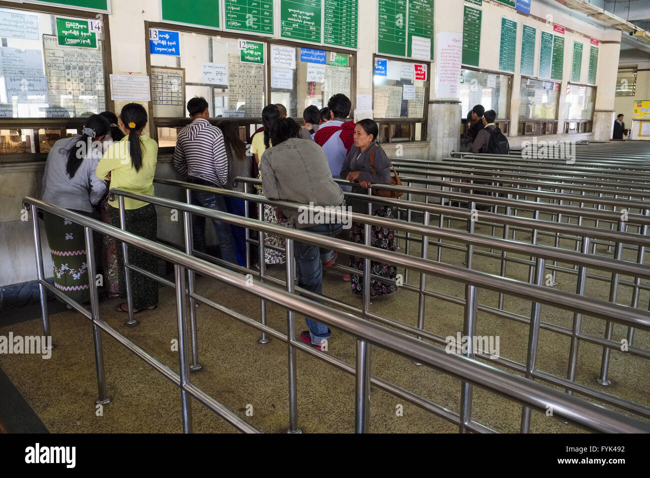 At the Main Station in Mandalay, Myanmar, Asia Stock Photo - Alamy