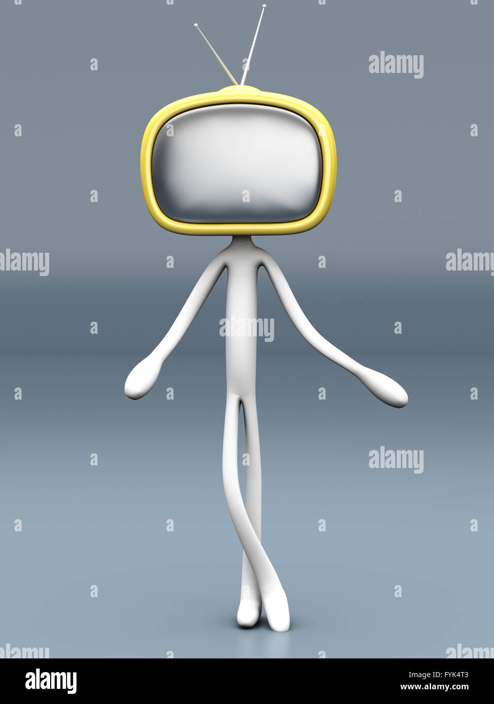 Figure with tv as head hi-res stock photography and images - Alamy