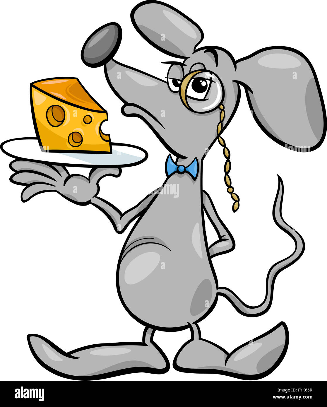 mouse with cheese cartoon illustration Stock Photo - Alamy