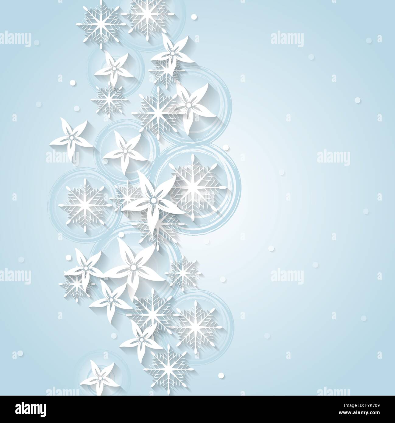 Light blue Christmas background with winter flower Stock Photo - Alamy