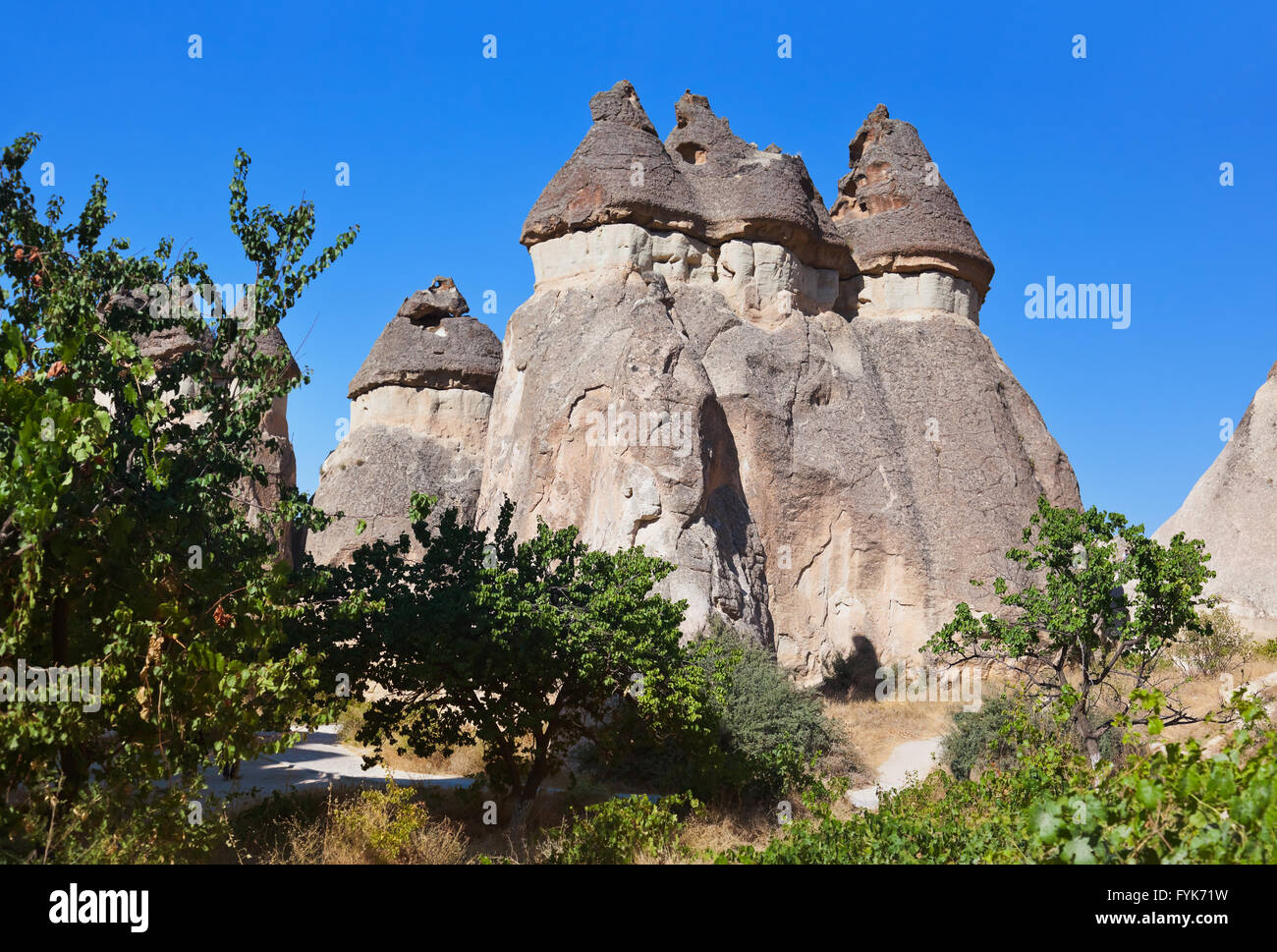 Fairy chimneys (rock formations) at Cappadocia Turkey Stock Photo - Alamy