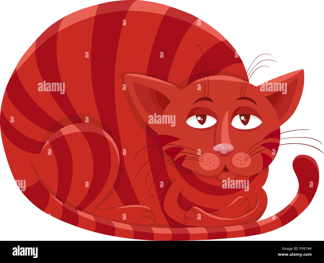 Red cat character cartoon illustration hi-res stock photography and ...