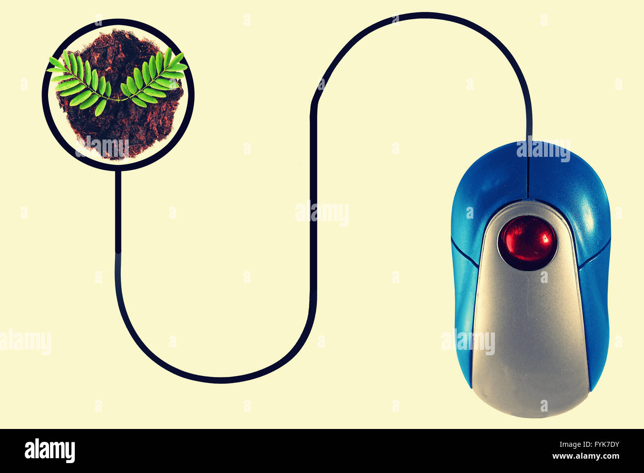 Computer mouse environmental concept Stock Photo - Alamy