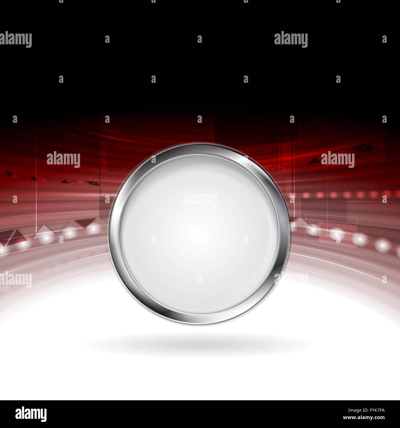Technology motion design with metal circle frame Stock Photo - Alamy
