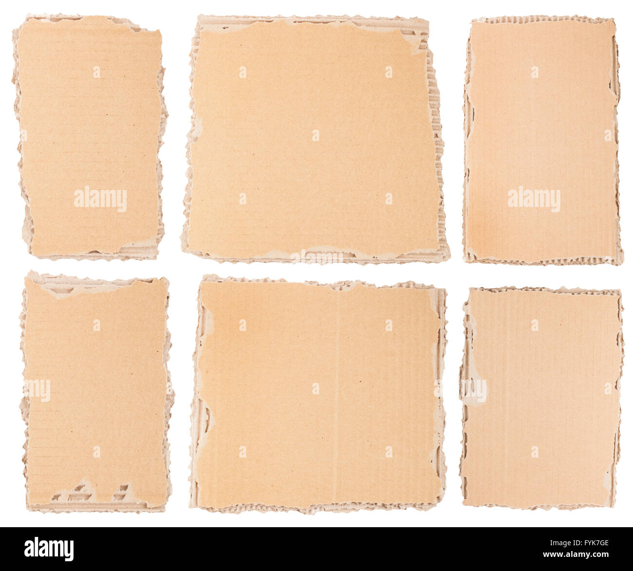 Six cardboard pieces Stock Photo - Alamy