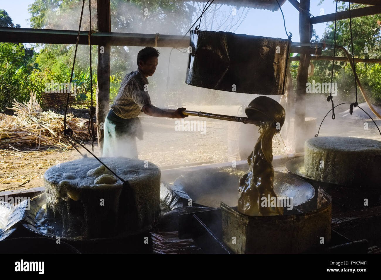 Sugar mill near Inle Lake, Shan State, Myanmar Stock Photo - Alamy