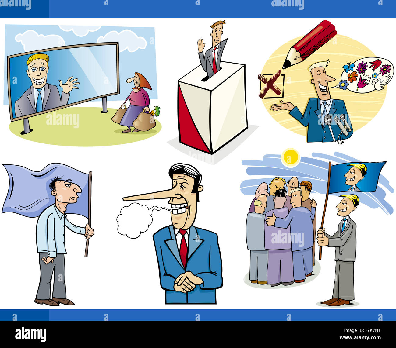 cartoon politics concepts set Stock Photo - Alamy