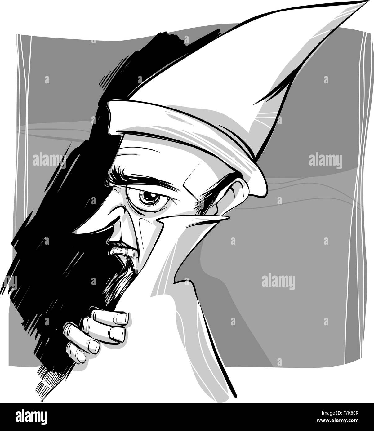 Wizard face Black and White Stock Photos & Images - Alamy