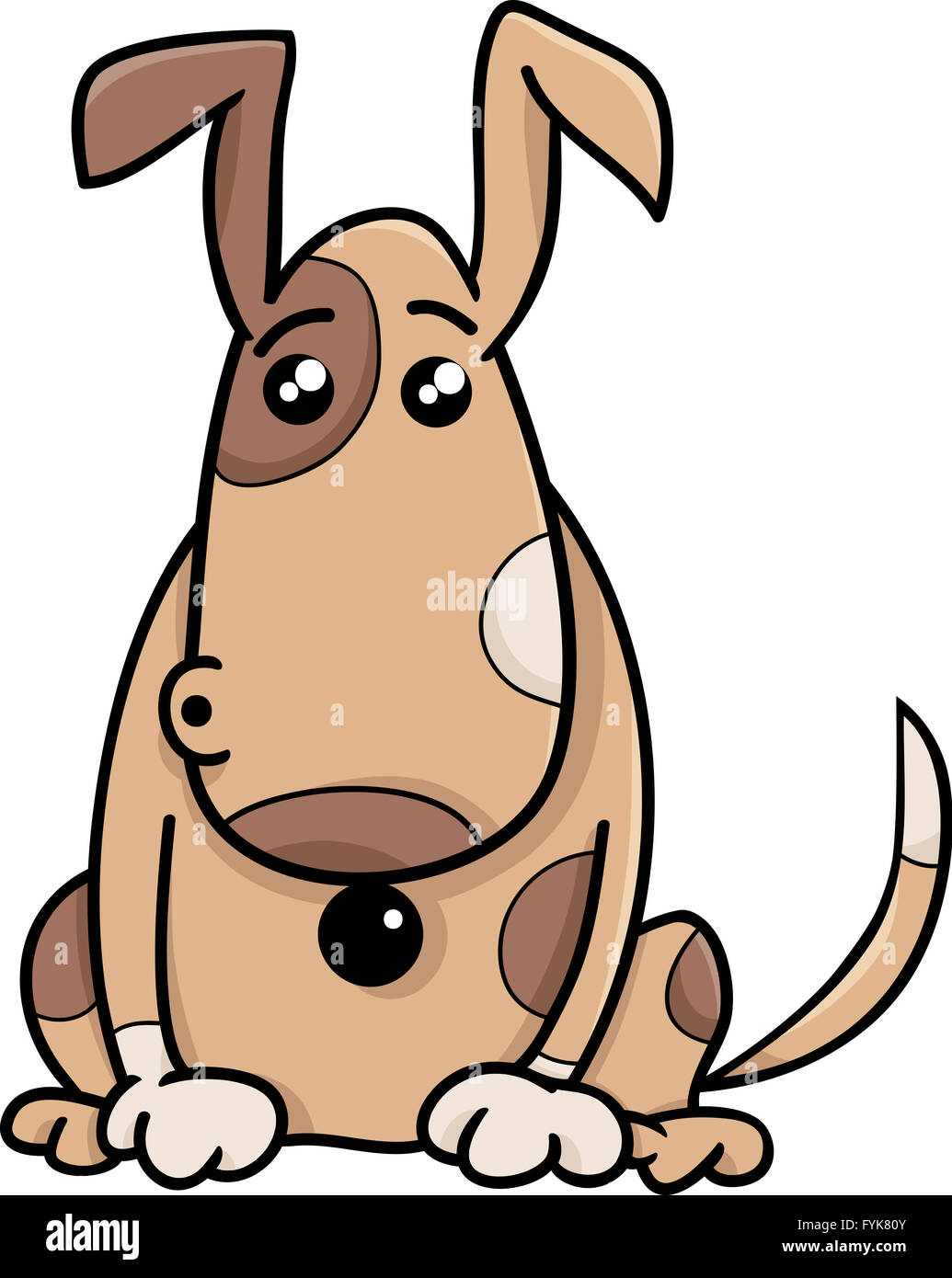 surprised dog cartoon illustration Stock Photo - Alamy