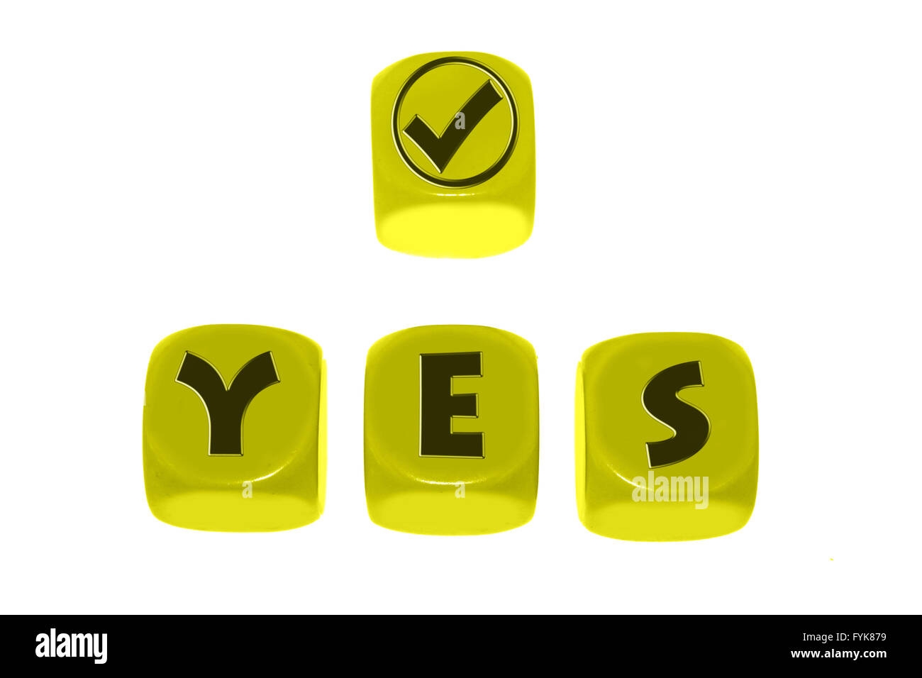 Business concept yes symbol Cut Out Stock Images & Pictures - Alamy